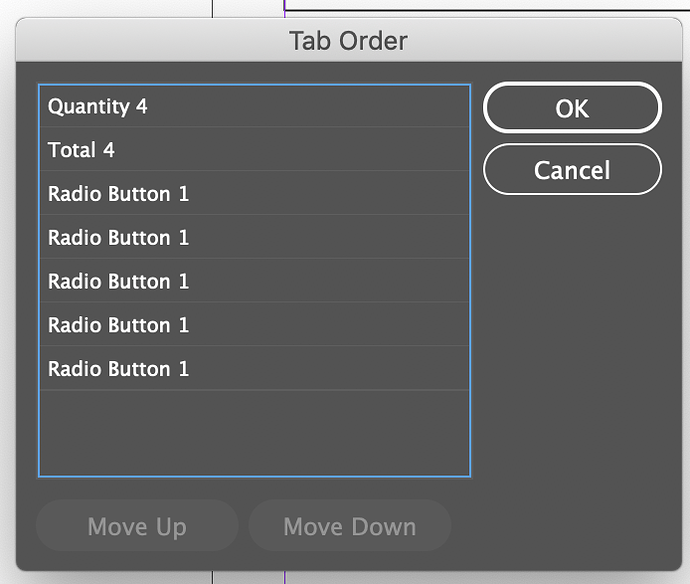 InDesign Set Tab Order For Fillable PDF Software Graphic Design Forum