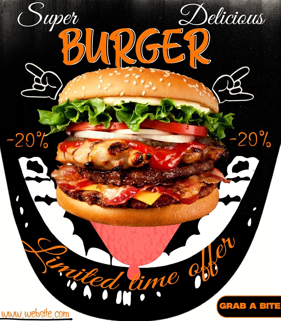Feedback on a burger ad - The Crit Pit - Graphic Design Forum
