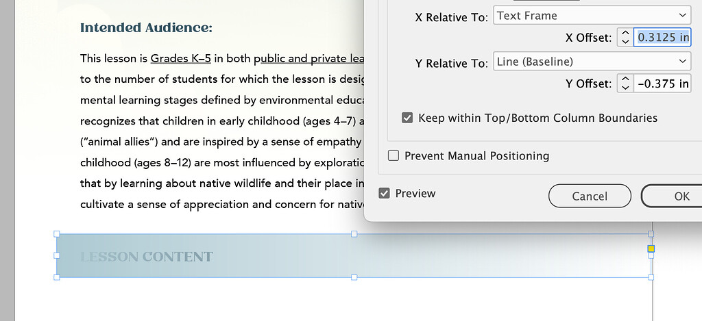 Placing an Anchored Object Under Text in ID? - Software - Graphic ...