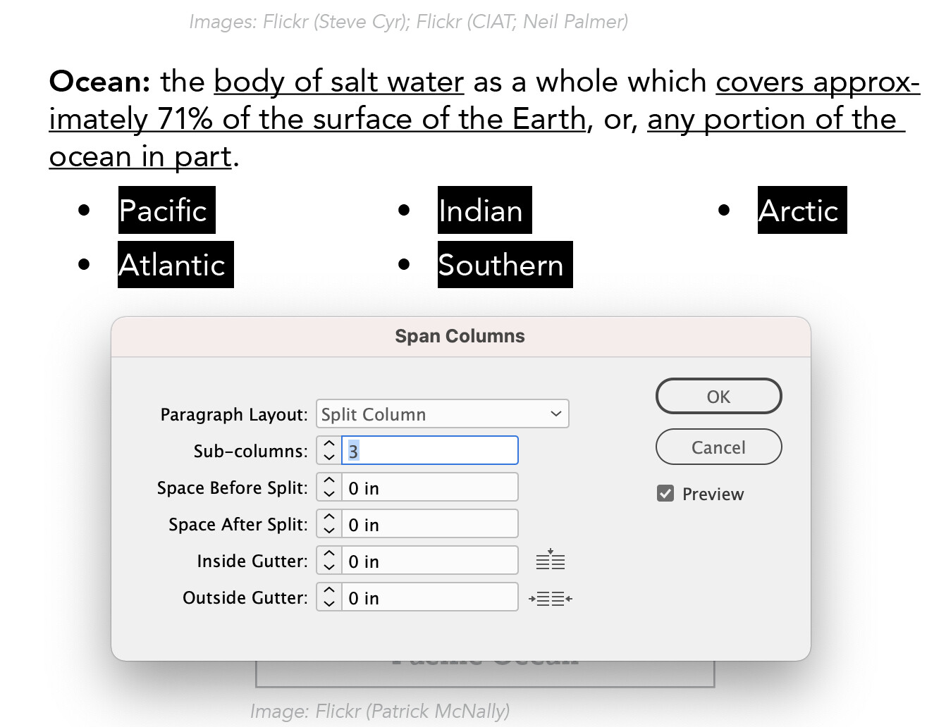 Adjusting Split Columns In InDesign Software Graphic Design Forum