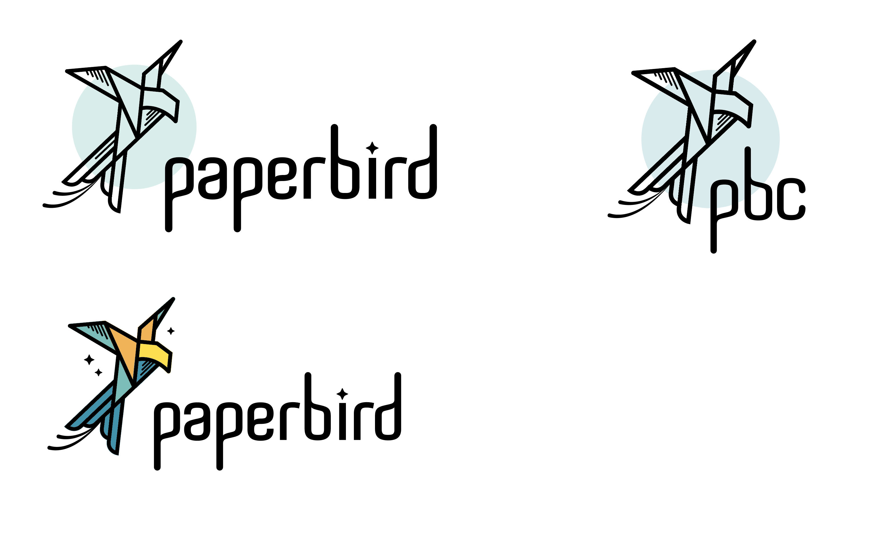 origami bird logo